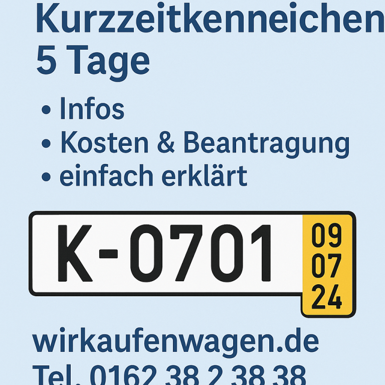 Was Kosten 5 Tages Kennzeichen